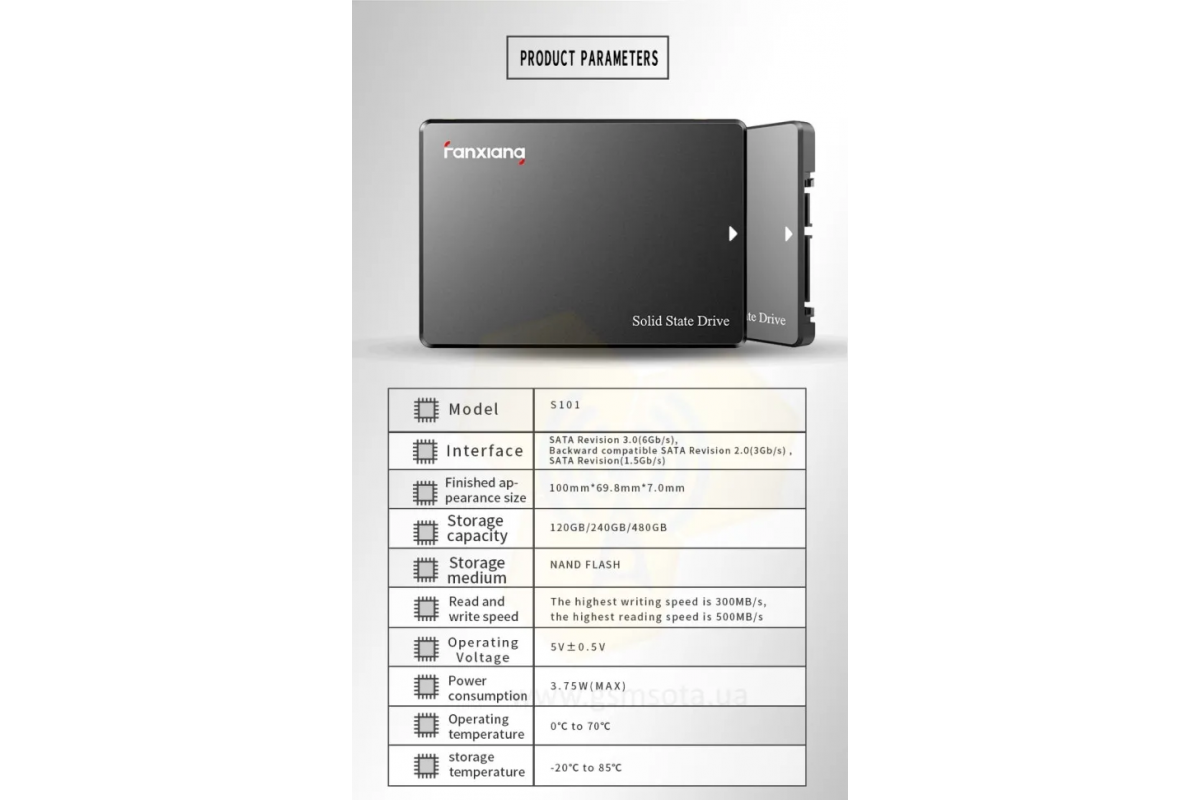 SSD диск для ноутбуков Fangxiang S101 256 ГБ Оригинал, цена 755 UAH ...